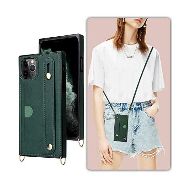 【商品概要】【対応機種】iPhone 11 Pro Max（2019）対応.おしゃれな肩掛け、首掛け用スマホケース，お出かけにも仕事にも使えま【上質の皮革+TPU】レザーケースは、レトロの表面（高品質のPU皮革）＋（柔軟なTPUカバー）と組...