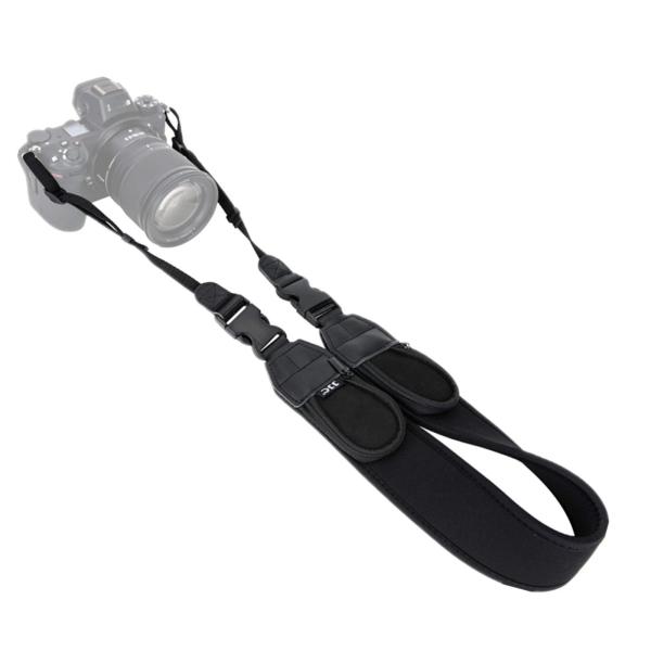 【商品概要】【カメラネックストラップ】一眼レフおよびミラーレスカメラ用に設計されており、肩がけ・首かけ・斜めがけできるストラップです。最大11kgの重さにも耐えられます。【調節可能】長さは85cm-130cmと幅広く変更でき、自分の身長にフ...
