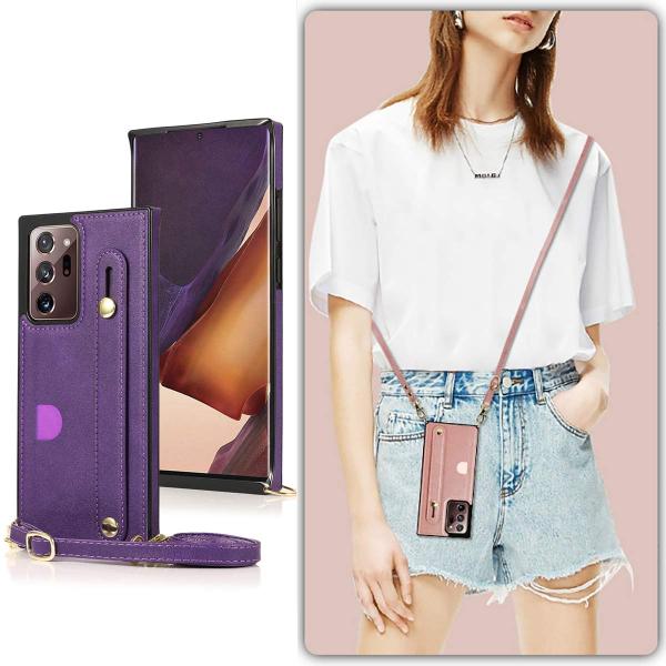 【商品概要】【対応機種】Galaxy Note20 Ultra 5G SC-53A SCG06 対応.おしゃれな肩掛け、首掛け用スマホケース，お出かけにも仕事にも使えま【上質の皮革+TPU】レザーケースは、レトロの表面（高品質のPU皮革）＋...