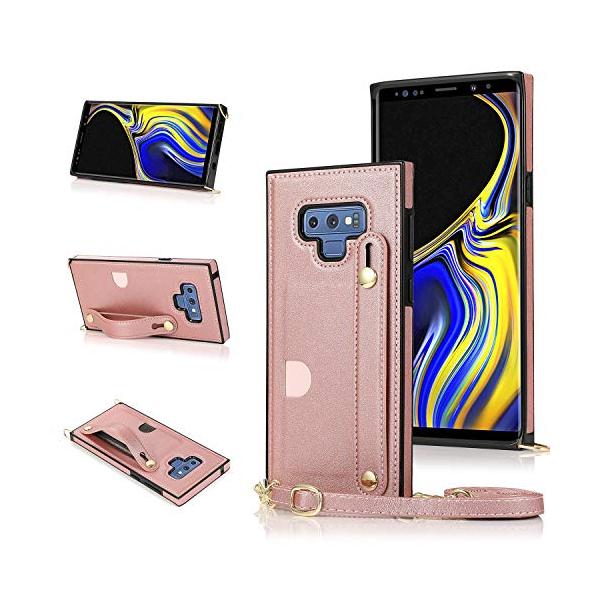 【商品概要】【対応機種】Galaxy Note9 SC-01L SCV40 対応.おしゃれな肩掛け、首掛け用スマホケース，お出かけにも仕事にも使えま【上質の皮革+TPU】レザーケースは、レトロの表面（高品質のPU皮革）＋（柔軟なTPUカバー...