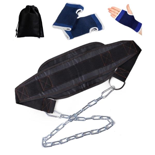 【商品概要】【サイズ調整可】本商品 ディッピングベルト ディップスベルト ウェイトベルトには、カラビナが2つ付属しているので、長さ調節が可能です。腰ベルトは、滑り止め加工済で、食い込みを防止して腰をサポートします。 初心者の方は、プレート ...