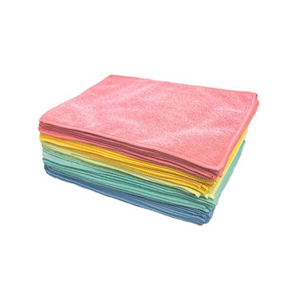 【商品概要】マイクロファイバー素材だから吸水性抜群、乾きも早いです。食卓でのふきんとしてや、窓ふき、トイレ、キッチンまわりの掃除、ペット用の敷物など、様々な用途でお使い頂けます。かわいい５色セットで楽しく快適にお掃除♪たっぷり使えてお得な5...