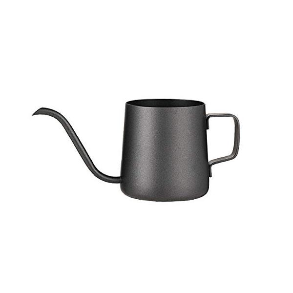 【商品概要】容量:250ml 材質:304ステンレス鋼　テフロン（フッ素加工）サイズ：口径6.5×高7.2cm[細長い注ぎ口］注ぎ口は細いのでお湯の速度が安定です。自由な注ぎ角度なので美味しいコーヒーが淹れられます。[楽々操作]グリップが握...