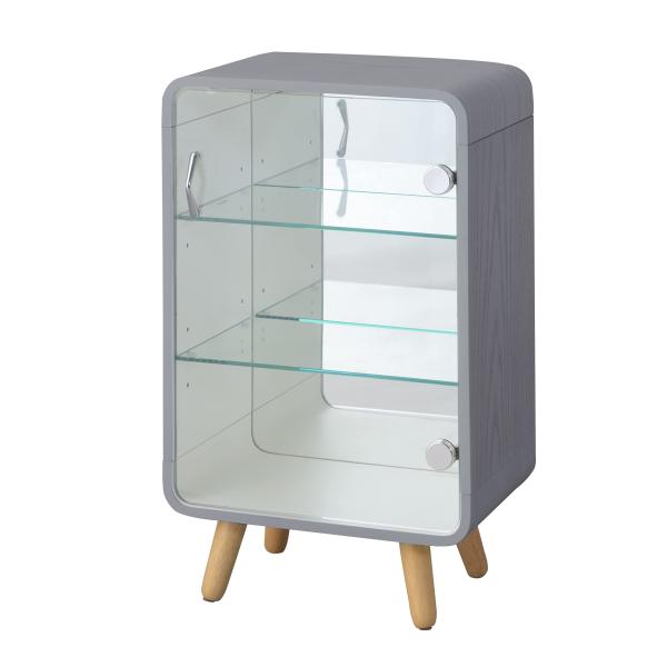 【商品概要】商品サイズ：幅36×奥行26.5×高さ60cm材質：天然木化粧合板(バスウッド)/天然木(ラバーウッド)/ウレタン塗装/3mm飛散防止ミラー/5mm強化ガラス機能：棚板3段階可動（穴ピッチ：3cm）商品重量：10kg　耐荷重：5...