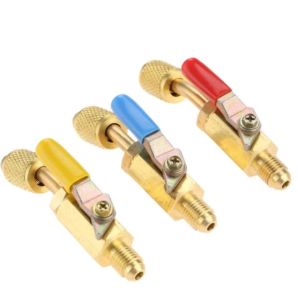 【商品概要】アングルボールバルブ----- R134Aシャットバルブは、45度の角度でコンパクトな1/4インチメスフレア×1/4インチオスフレアです。カプラーのナットはユニークなデザインの設計を備え、指で素早く締めることができます。幅広いア...