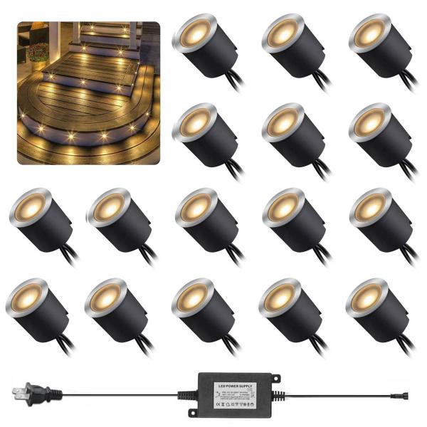 【商品概要】「製品仕様」超高品質のLED埋め込み式スッポトライト?16（0.6W/個）、サイズ：O32* H23mｍ、設置サイズ：O30mm、出力：DC12V低電圧、ライト色：電球色2800K「明るく、省エネ」夜に歩いている時、前の道路を十...