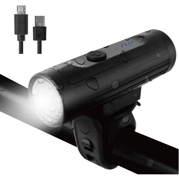 【商品概要】付属:USBケーブル、ブラケット / 材質:アルミ合金ライト、ABSブラケット / 本体サイズ:長さ9.5cm 直径3cm / 本体重量:130g / 対応ハンドルバー直径:22.2-31.8mm / 四段階電池残量指示機能:1...