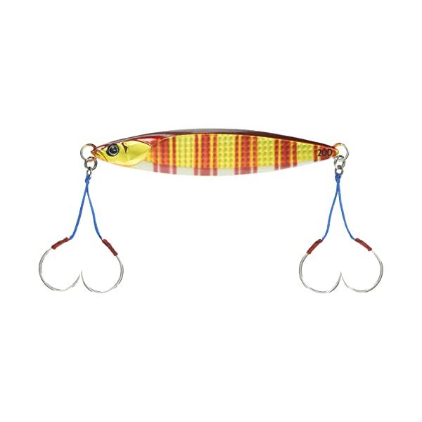 【商品概要】カラー:グローベリーアカキンストライプ自重:180gスロージギング専用設計アシストツインフック搭載左右非対称シェイプ / 片面カップ形状採用おすすめ対象魚:ブリ、サワラ、青物系、ハタ、カサゴ、根魚系、ヒラメ、真鯛など【商品説明】...