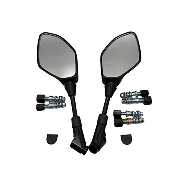 【商品概要】車検基準内でスタイリッシュなバイクミラー。純正商品との交換にも適しています。 凸面鏡設計のため、平面鏡(純正ミラー)より視野が広がります。 ※車検対応、事前に車検基準を確認して正しい取付方法を確認してください。アームの位置調節、...