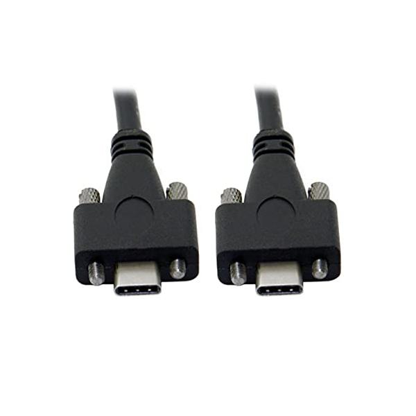 【商品概要】NFHK 120cmデュアルネジロッキングUSB 3.1 Type-C~10Gbps USB-CデータケーブルパネルマウントタイプM2.0パネルマウント固定ネジ付きタイプCコネクタはUSB3.1の新しいデザインですタイプCコネク...
