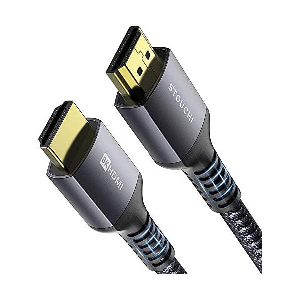 【商品概要】【最大8K映像出力】高速度伝達のために設計するHDMI ケーブル 8kは、８k＠60hz・4k@144HZ（7680*4320）の高解像度を優れ、大画面を一瞬時に映ります。また、DSC圧縮技術を採用、1/144sの応答速度が、画...