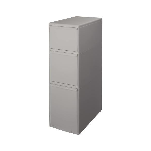 【商品概要】本体サイズ:約幅25.5×奥行46.5×高さ82cm引出し内寸:(上段)約幅21.3×奥行43.1×高さ16cm、(中段)約幅21.3×奥行43.1×高さ22.5cm、(下段)約幅21.3×奥行40.5×高さ30.8cm耐荷重:...