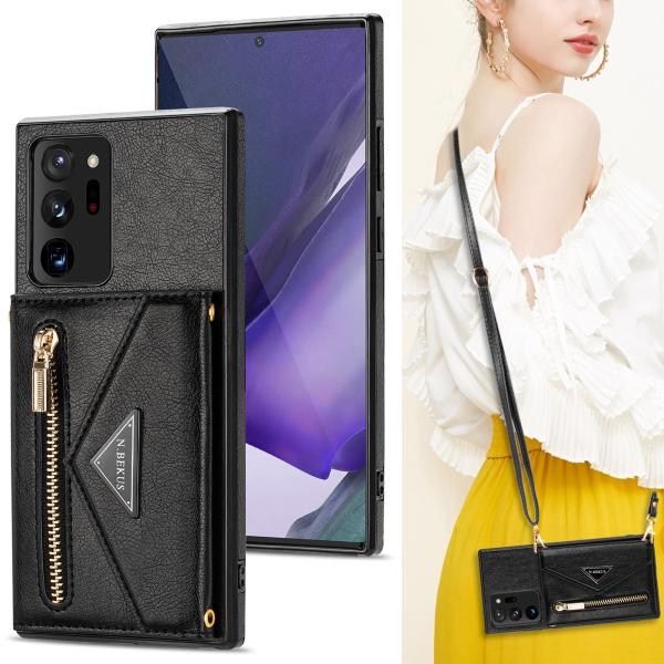 【商品概要】【対応機種】Galaxy Note20 Ultra 5G 対応.おしゃれな肩掛け、首掛け用スマホケース，お出かけにも仕事にも使えま【上質の皮革+TPU】レザーケースは、レトロの表面（高品質のPU皮革）＋（柔軟なTPUカバー）と組...