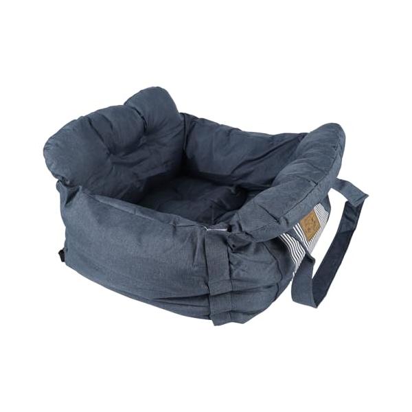 【商品概要】PEANUTS ( スヌーピー ) ふかふかドライブベッド 犬猫用 ( ヒッコリー / 使用推奨体重：5〜6kg ) ペット ベッド 車載 ( リードフック付き / 小物収納 / 固定用ストラップ付き )【スヌーピーのドライブキ...