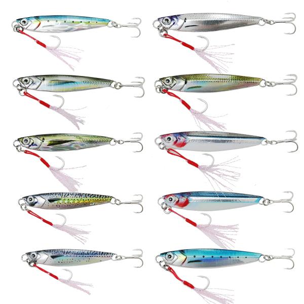 【商品概要】国産ルアーは高すぎる！ 安価なルアーですが、動きは一流です。 高価な国産ルアーをロストしないためにセットでお買い得コスパ最適大量セット。 根がかりを気にせずボトムの大物を食らわせる。ジギング 始めたいけど何買おうか迷っている方に...