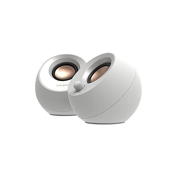 【商品概要】【USBオーディオ/Bluetooth対応モデル】【家電購入ガイド　家電批評オブ・ザ・イヤー2020受賞のブラックに、ホワイトモデルが登場！】人気のUSBパワー スピーカー Creative Pebbleが機能面でもさらに進化！...