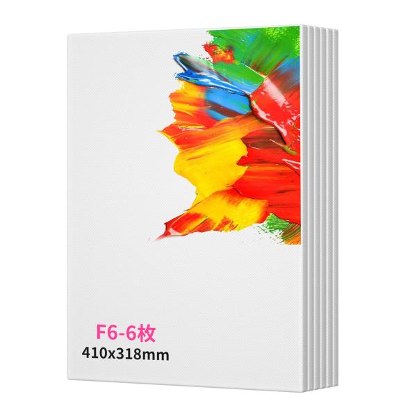 【商品概要】★【商品仕様】キャンバス ボードF6サイズ：長さ約410mm、幅約318mm、 6個/セット。生地 ： 綿化繊混紡 用途 ：油彩・アクリル兼用。★【広い用途】子供、大人、高齢者、初心者だけではなく、絵画の練習を目的としたアーティ...