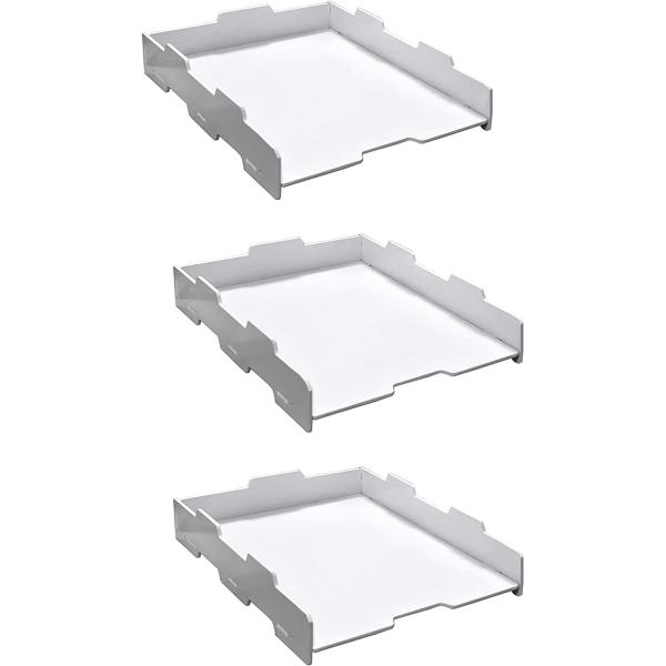 【商品概要】▲材質：環境保護密度木プラスチック複合材（PVC） 厚み：5mm▲サイズ： 幅32x奥行43x高さ6cm（縦型）▲オフィスでの机上の整理整頓に引き出し付きの便利なa3レタートレーです。▲カラーは定番の白です。おしゃれなデザインど...