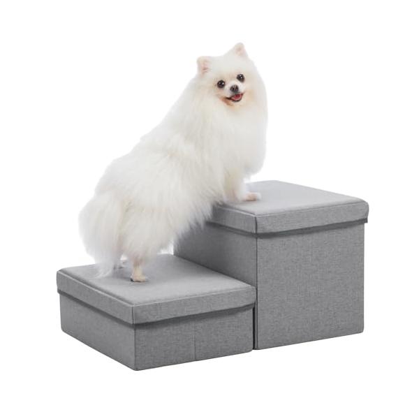 【商品概要】【幅広設計】：ワンちゃんが昇り降りしやすい幅広設計にこだわりました！60CM広い奥行足をつく場所が見える、ベッドやソファーなどの段差を上り下りが大変な小型犬・老犬・子猫を優しくサポートする段階です。【ズレ難い・滑り止め加工】ご注...