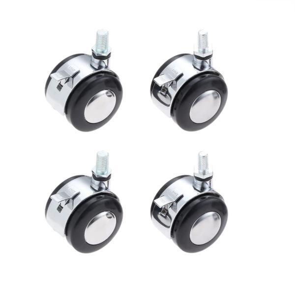 【商品概要】【商品内容】M8ねじボルト式キャスター4個セット(ストッパー機能あり)【寸法性能】輪の直径：50mm(約2インチ)、キャスターの高さ：76mm(ネジ長さ15mmも含め)、ネジの寸法：長さ15mm x 直径M8(8mm)。1個耐荷...