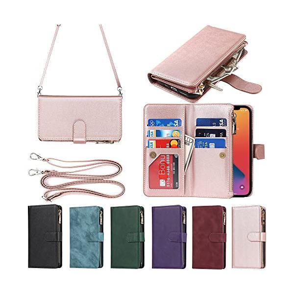 【商品概要】【1】対応機種: iPhone 12 Pro / iPhone 12 ケース 手帳型 財布型カバー ケース【2】財布機能8枚のカード、1枚の写真、1枚の紙幣のビット、カードや現金を安全に保管します。カード、建物、地下鉄またはその...