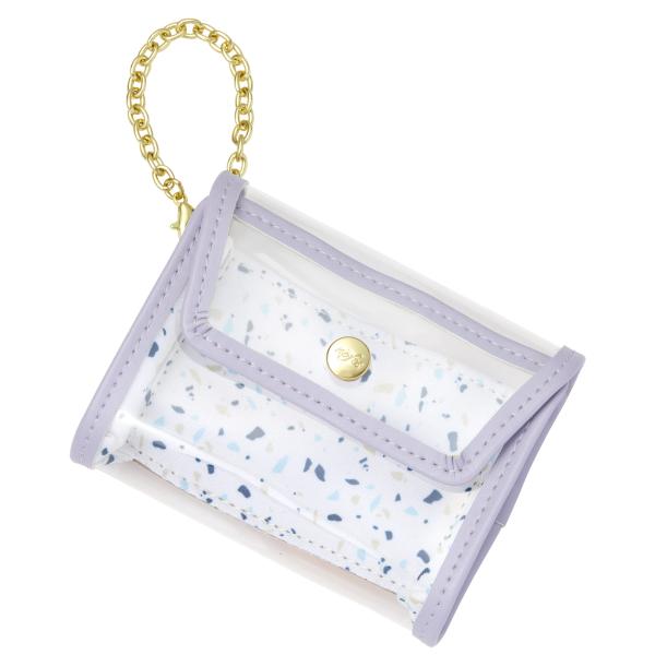 【商品概要】チェーン付でバッグに取り付けられるクリアミニポーチ【カラー】ペールバイオレット 【サイズ】W103×H80×D30mm【素材】表地＝合皮(PU)、TPU 裏地＝ポリエステル【商品説明】【商品詳細】ブランド：レイメイ藤井商品種別：...