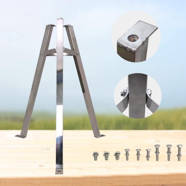 【商品概要】??【製品仕様】ステンレス鋼井戸ポンプブラケット高さ：約58CM、材質：201ステンレス、厚さ：0.8MM、固定穴距離：38CM、重量：約1.3KG。 パッケージアクセサリー：ステンレス鋼三脚棒鋼*3、コネクティングピース*3、...