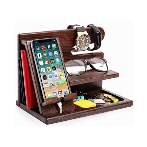 【商品概要】携帯電話を充電し、腕時計、眼鏡、鍵、ペン、アクセサリー等の日常使う物を一箇所にまとめて置く事ができます。<br>整理、収納、多機能充電ステーション。<br>あらゆる種類のスマートフォンに対応しています。松...