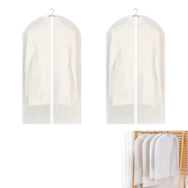 【商品概要】【洋服カバー】スーツやドレス、シャツなどの衣類をホコリや汚れ、人やペットの毛から守る半透明の衣類用ダストカバーです。 ハンガーにかけたり、タンスに入れたりして、季節やオフシーズンの衣類の保護や収納に大活躍します。【製品サイズ】こ...