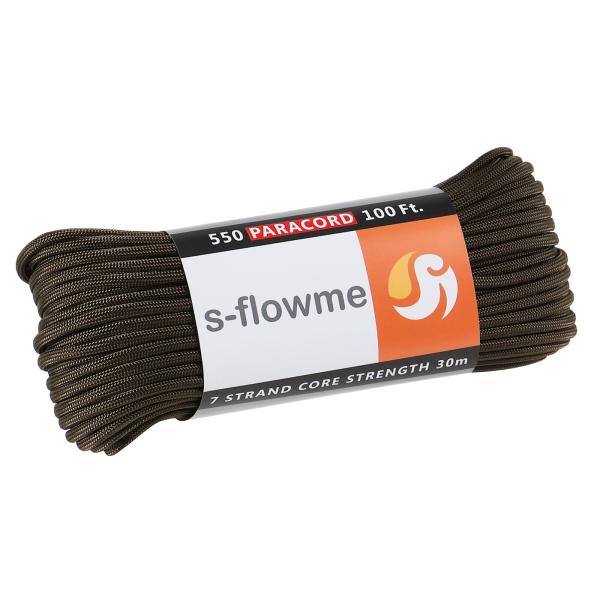 【商品概要】スフローム(s-flowme)のCamoPara(カモパラ）は汎用性が高いポリエステル製4mm 25芯を採用したパラコードです。優れた耐久性と柔軟性があり、テントやタープの設営時のガイロープとしてはもちろん、パラコードブレスレッ...