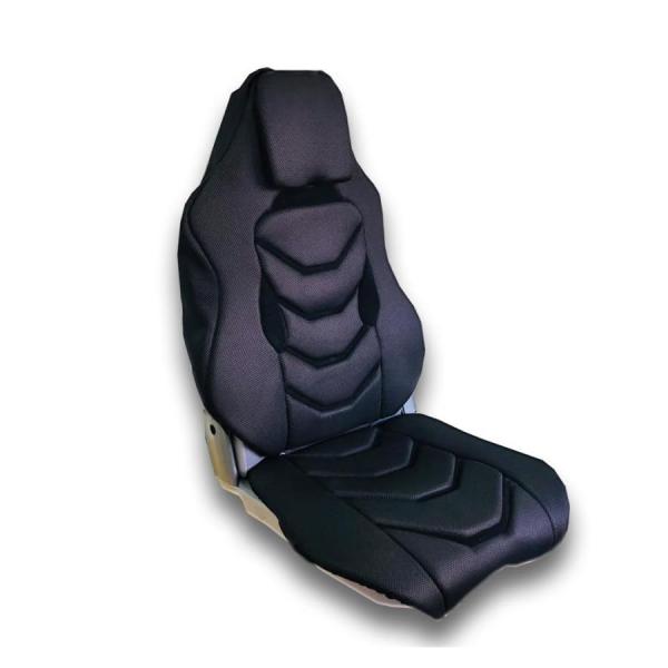 【商品概要】かぶせ式の7点留めでしっかり固定スポーティーデザイン材質はポリエステル【商品説明】【商品詳細】ブランド：エーティーエス(ATS)商品種別：シートクッション商品名：ATS ドライブサポートクッション ブラック かぶせ式 1シート分...