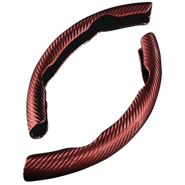 【商品概要】カーボンファイバー素材の車用ハンドルカバーは、運転の快適性とスタイルを絶妙に融合させた逸品です。 36cmの長さで、O型とD型のハンドル（大部分の軽自動車や普通自動車に適合）に簡単に取り付け可能。誰でも簡単にはめることが出来、車...