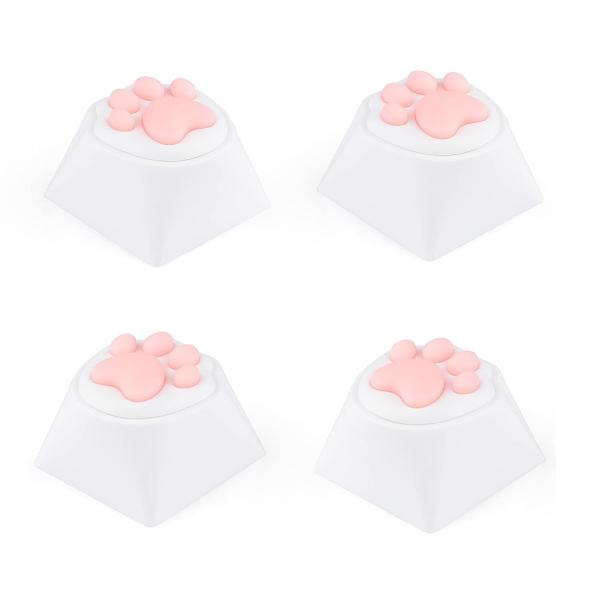 【商品概要】【カスタムキーキャップ】猫の足と犬の尻尾のデザインがかわいいです。 ユニークなカスタマイズされた猫のキーキャップはとても素敵です。 キーキャップを押すと弾力感が感じられ、ピンクの猫のアニメキーキャップがゆっくりと反発する柔らかな...