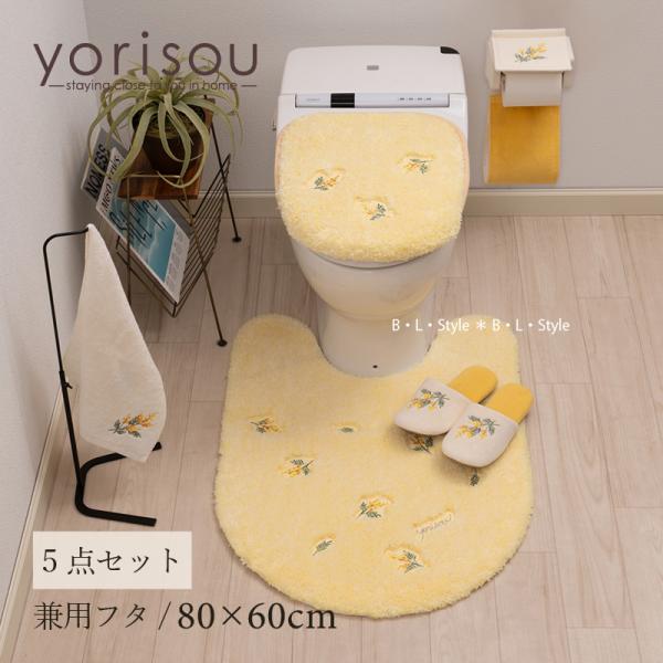 ＊トイレマット＊サイズ：約80×60cm（アールより手前約60cm）素材：ポリエステル100％裏面：滑りにくい加工インドネシア製＊フタカバー＊フタのタイプ：兼用フタカバー(普通便座＆温水洗浄・暖房便座兼用)素材：ポリエステル100％インドネ...