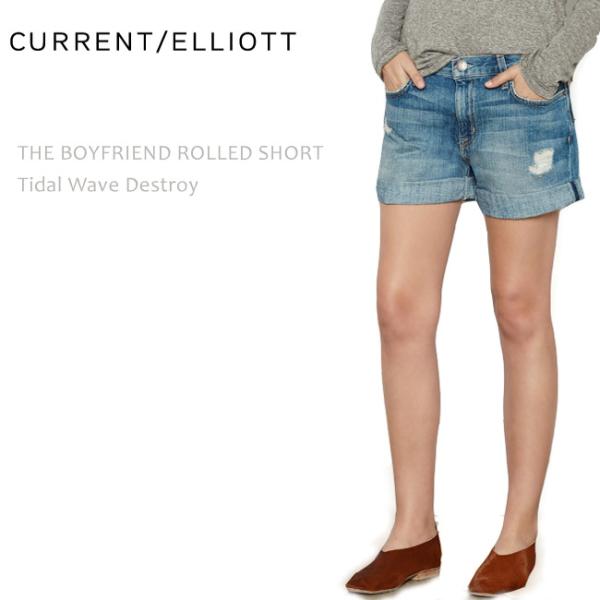 Current Elliott カレントエリオット THE BOYFRIEND ROLLED SHORT Tidal Wave Destroy品番: 6008-1243素材: 100%COTTON生産国: USA--------------...