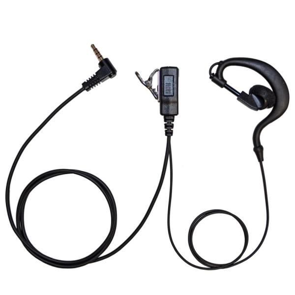 スマートフォン用 「トランシーバーアプリ」対応！耳掛け型イヤホンマイク [ 1pin L字型プラグ ]またPPTボタンで音楽アプリの操作なども可能です。対応機種: 3.5mmフォーンプラグ搭載のスマートフォン※スマホ端末の仕様・アプリ、アン...