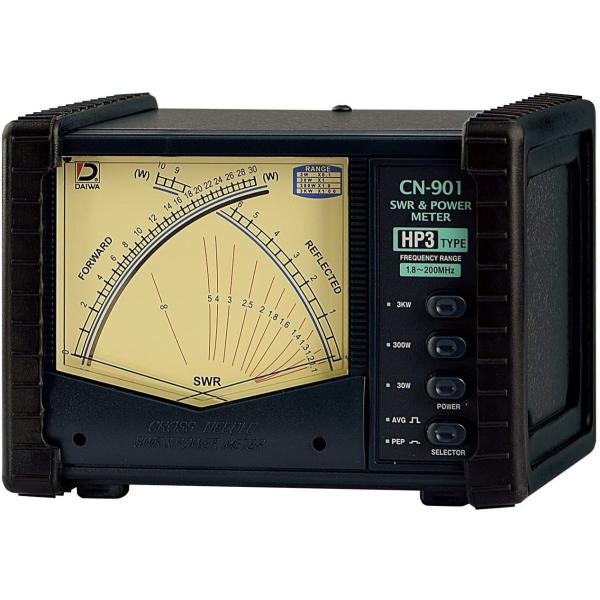 ■特徴と機能・帯域：1.8〜150MHz・レンジ：30/300/3000W・Ｍ型接栓・P.E.Pモード付き　(ピーク指示回路付)100mm角大型クロスメーター。同一ケースに2組のメーターを封入することにより、 スイッチ切り替えや面倒な調整な...
