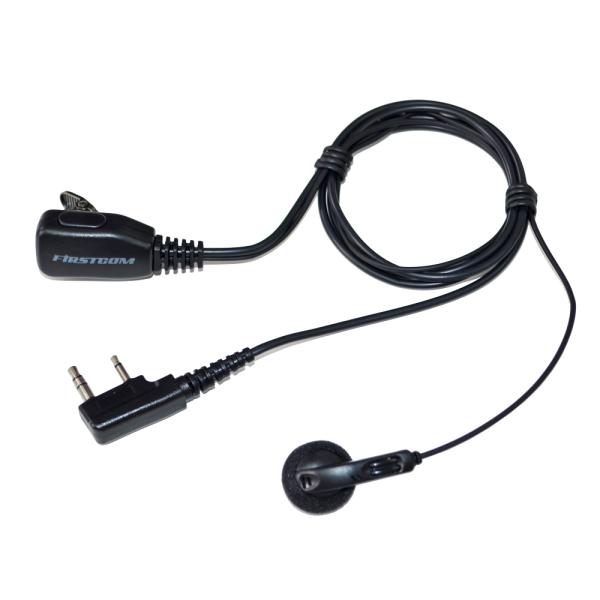 メーカー  FIRSTCOM商品名 FP-22Kインナーイヤー式のイヤホンマイク（クリップ付マイクロホン）です。衣類の襟元などにクリップで装着して手動による送信が可能。※VOXハンズフリー対応/同時通話型トランシーバーにも対応ケンウッドトラ...