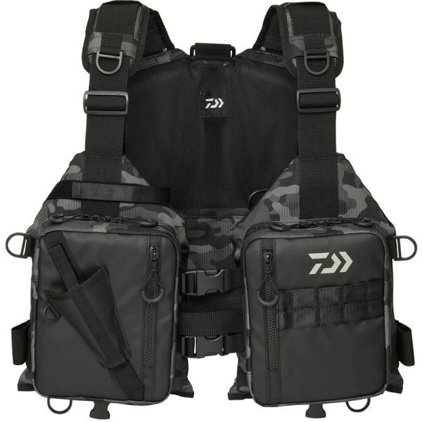 【素　材】表地：ポリエステル100％（撥水加工）浮力材：ポリエチレン独立発泡材【サイズ】　フリー着丈サイズ（目安）／フリー：41cm【仕　様】浮力：7.5kg / 24時間以上自重：0.8kg【カラー】　ブラックカモ