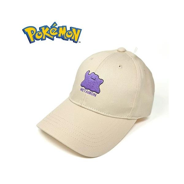 ポケモンのメタモンが可愛いシンプルなローキャップ！男の子、女の子性別関係なく使えるデザインです！■サイズ：57.5cm【7歳〜】