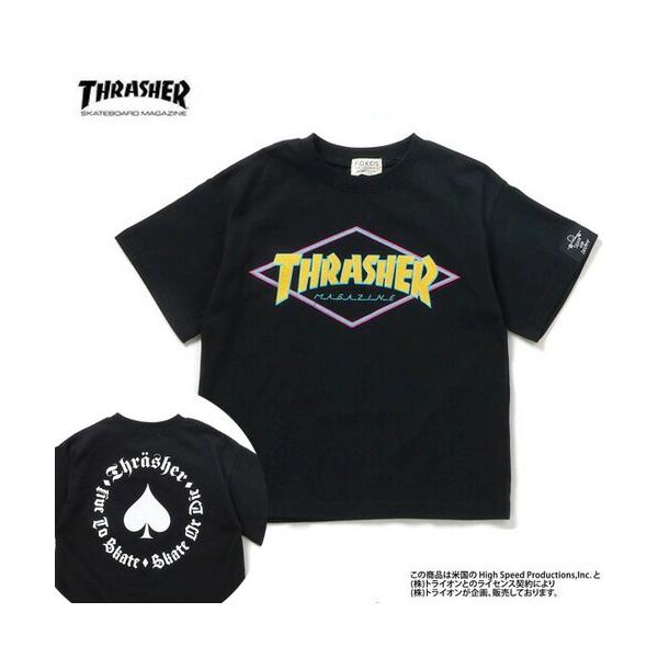 スケーターカルチャーを象徴する「THRASHER（スラッシャー）」のアイコニックなデザインをあしらったキッズTシャツ。シンプルながらも存在感抜群のデザインで、普段使いからおしゃれコーデまで幅広く活躍します。特長:快適な着心地 柔らかいコット...