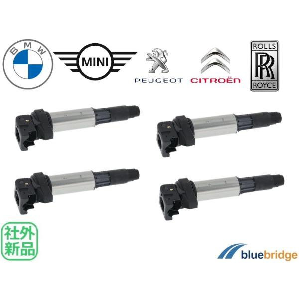 【製品概要】イグニッションコイル　4本セット　新品　社外品【メーカー】BMW MINI【車種】R56 (2007-2017)1.6L ワン SR161.6L クーパー SU161.6L クーパーS MF16S SV161.6L ジョンクーパ...
