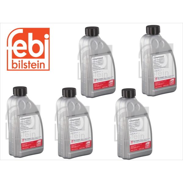 【製品概要】パワーステアリングオイル 5本セット 新品 FEBI BILSTEIN製　容量：1リットル【メーカー】ベンツ【車種】Aクラス(W168)Cクラス(W203 W204)CLK(W209)CLS(W219)Eクラス(W211 W21...