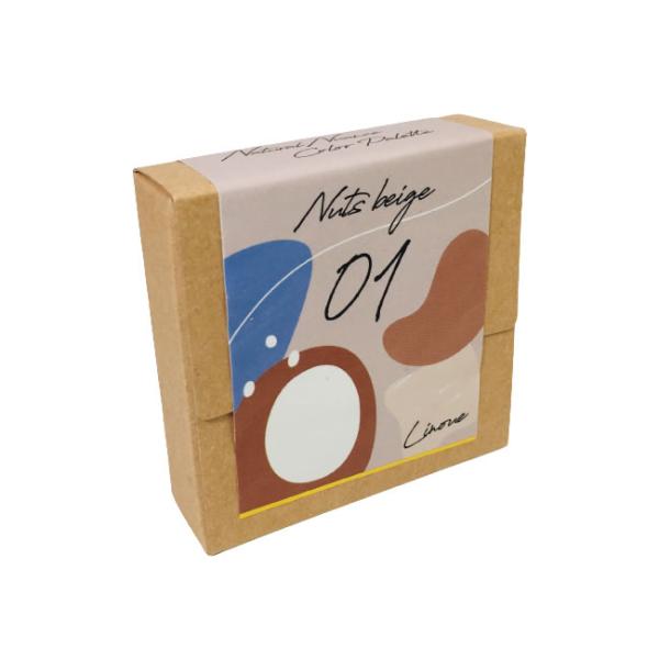 リヌエ ニュアンスカラーパレッ ト 01 ナッツベージュ [ cella セラ Linoue ヴィーガンコスメ VEGAN アイカラー アイブロウ アイシャドウ ハイライト チーク パレット プチプラ おしゃれ かわいい リエヌ ]