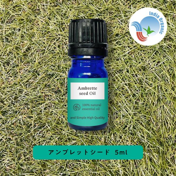 ムスクに似た、重く、深い神秘的な香り[ ambrette seed 精油 ムスクシード ジャコウアオイ ムスクマロー 植物性 ムスク アロマオイル 100％ピュア オーガニック認証 原料使用 オーガニック ]アンブレッドシードオイル 5ml...