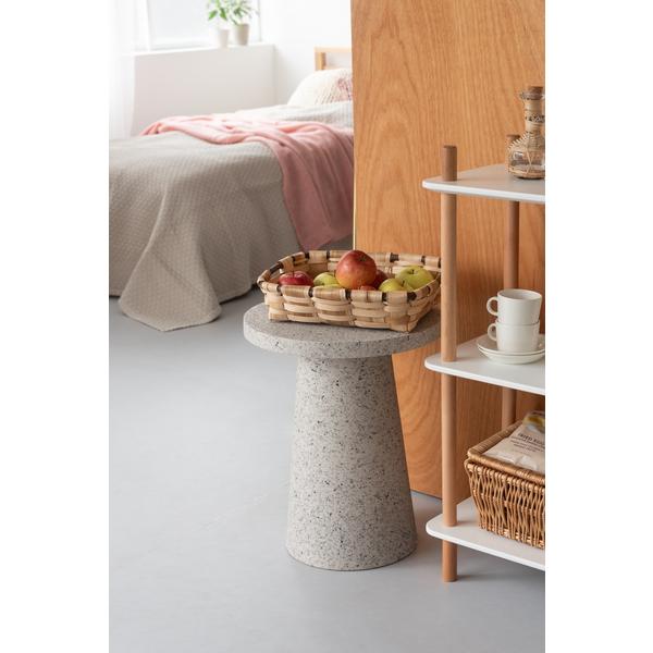 ●テラゾー柄と呼ばれる石の様な模様を施したトレンド感のあるシリーズ。●表面は凹凸のある仕様。●オーソドックスでシンプルなフォルムの、様々な空間にマッチするデザイン。●裏面フェルトシール付き。商品の仕様について【材質】繊維板 ラッカー塗装【機...