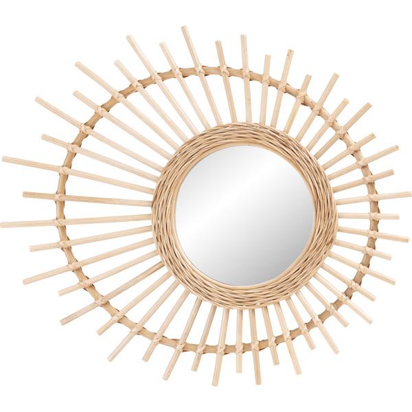 どんなインテリアにも馴染みやすいラタンのミラーは、奥行きが生まれ空間のイメージをガラッと変えてくれます。商品の仕様について【材質】ラタン ラッカー塗装 ミラー ※ミラー部サイズ:Φ24cm【機能】【静的耐荷重】【注意事項】※天然ラタン製品の...