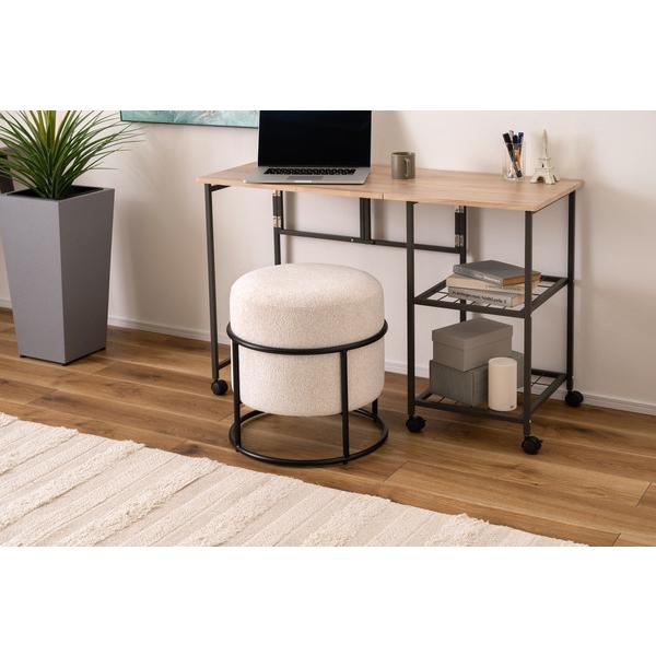 お洒落な空間を演出するスツール  クッションをブラックスチールが包み込む、シンプルなデザインのスツール。  お部屋に馴染みやすい2色はシックな雰囲気を演出します。  地面から少し浮いている形状が空間を美しく見せます。  商品の仕様について【...