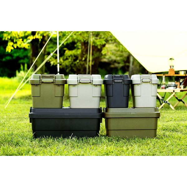 【商品名】トランクカーゴS蓋 30L【商品番号】TC-30S【カラー】ブラック/グレー/カーキ 【素　材】ポリプロピレン【サイズ】W40×D39×H35.7cm【耐荷重】100kg(静的耐荷重)【重　量】2kg外使いでの使用感をアップデート...
