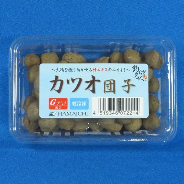 食い込み重視の大きさにこだわりアミノ酸を配合し集魚力を高め、さらに肝エキスを配合した商品です。他にも、魚団子、エビ団子、アミ団子、三色団子があります。※釣り餌です。食品ではございません。内容量：約50ｇ